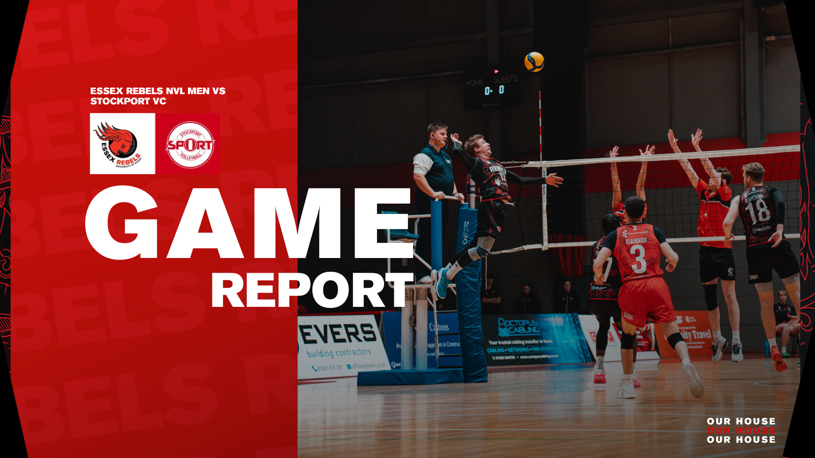 Essex Rebels NVL Men Lose Out to Stockport VC - Essex Rebels